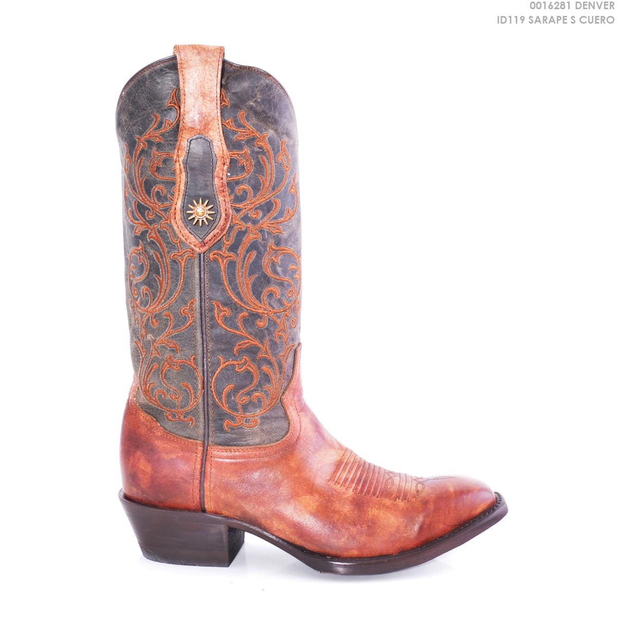 Bota Vaquera Denver Id119 Sarape S Cuero - Color: Cafe - JR Western